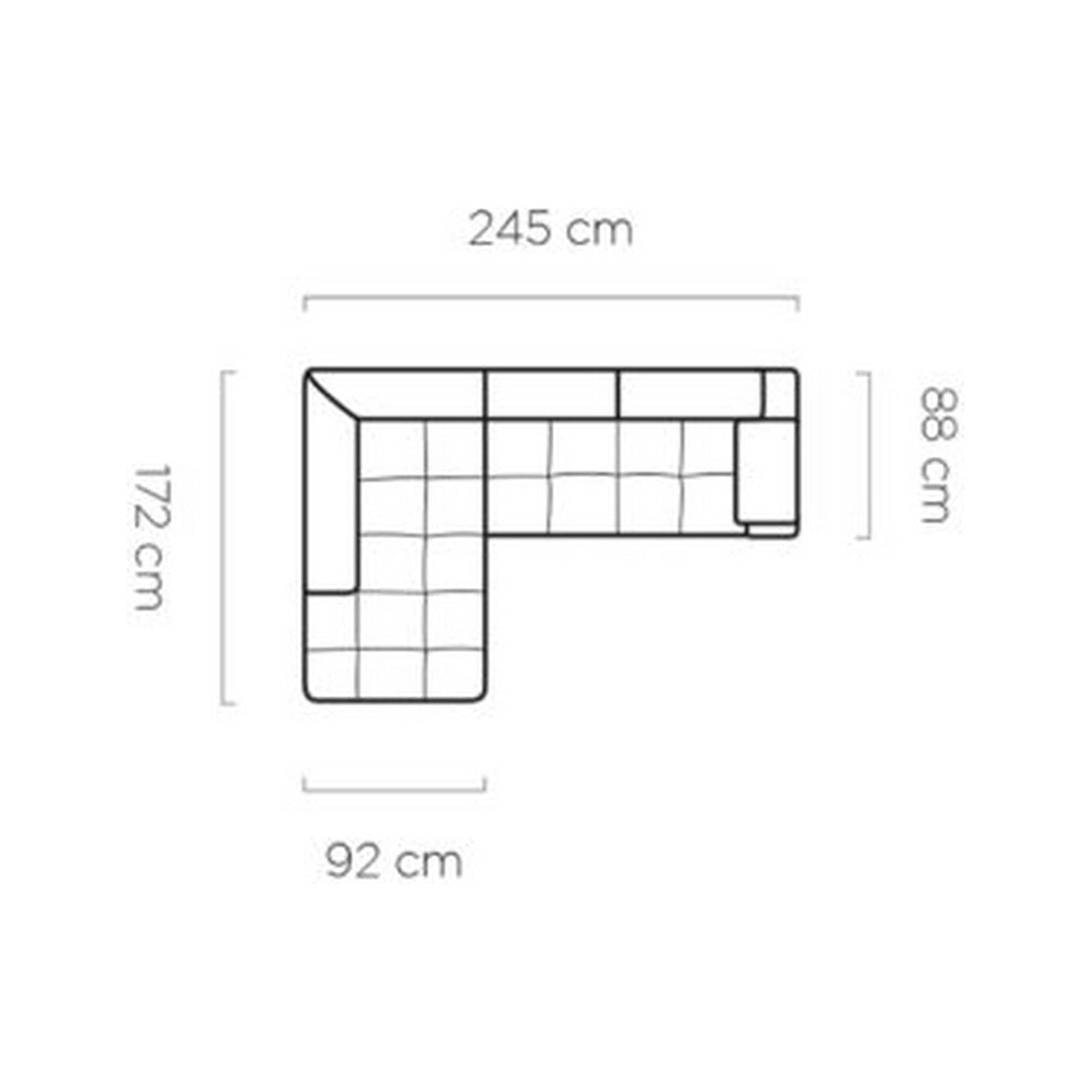 Coltar extensibil TOKIO, sezlong stanga, stofa catifelata caramiziu - – MOBILIERB2B